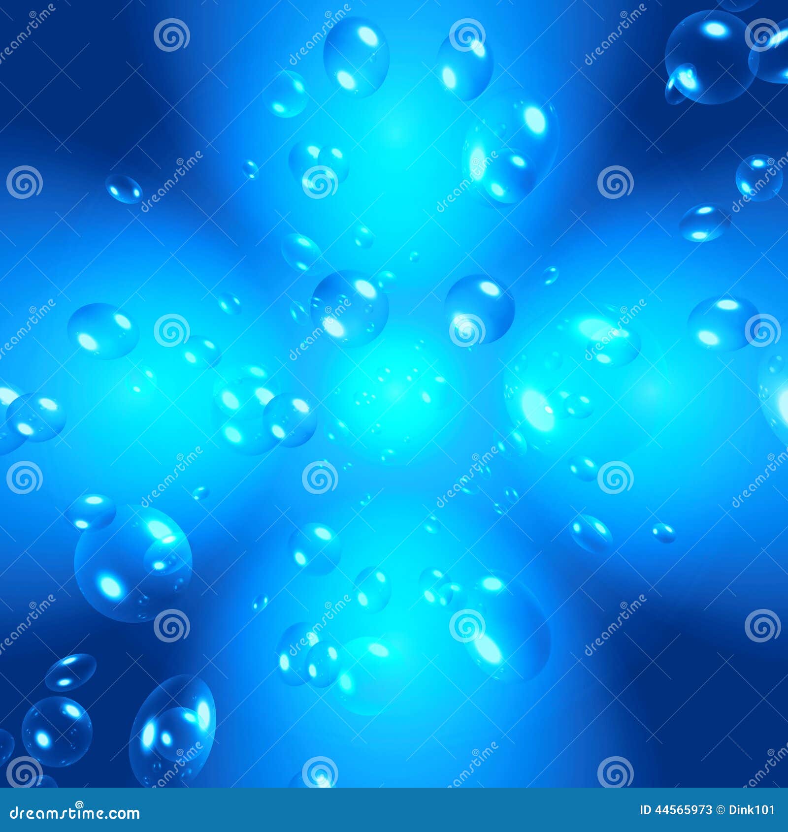 Abstract Blue Bubbles Background Stock Illustration - Illustration of ...