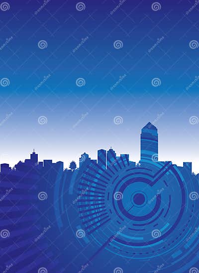 Abstract Blue Building Background Stock Vector - Illustration of rotate ...