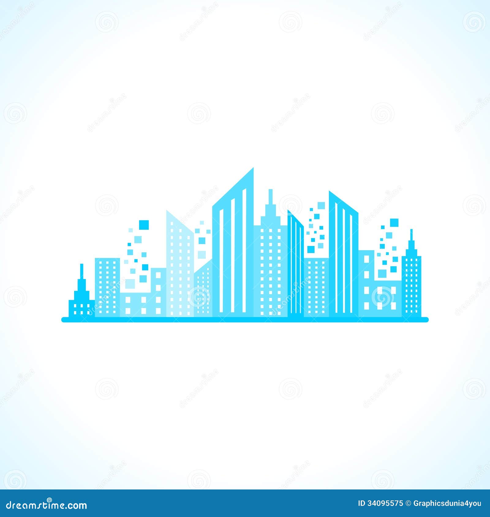 Blue Building Background Stock Illustration | CartoonDealer.com #52640488