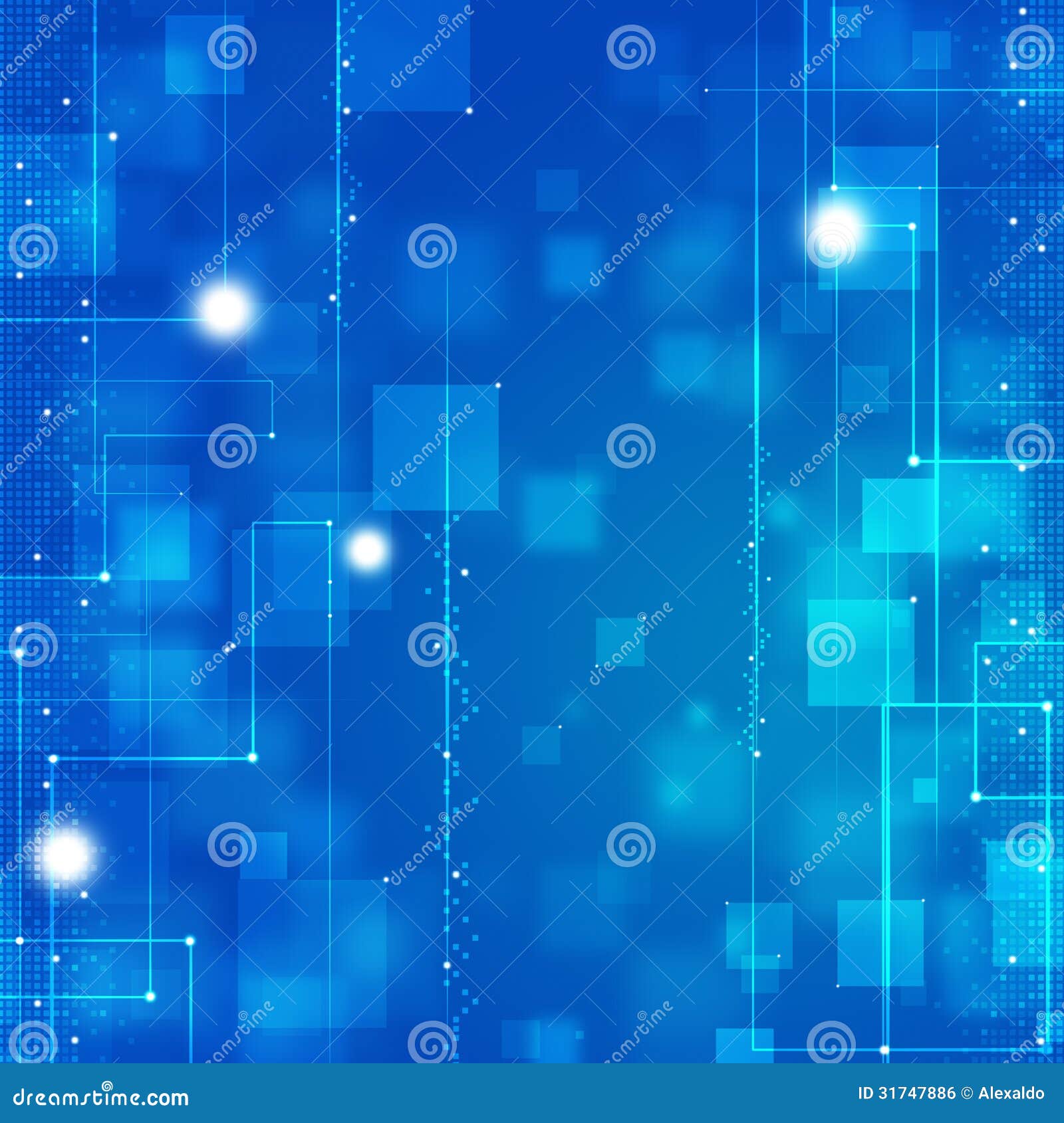 Abstract Blue Business Tech Background Stock Illustration ...