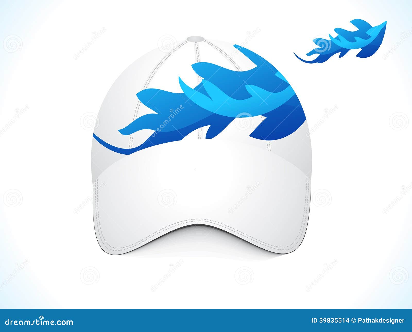 Abstract blue cap template stock vector. Illustration of vector - 39835514