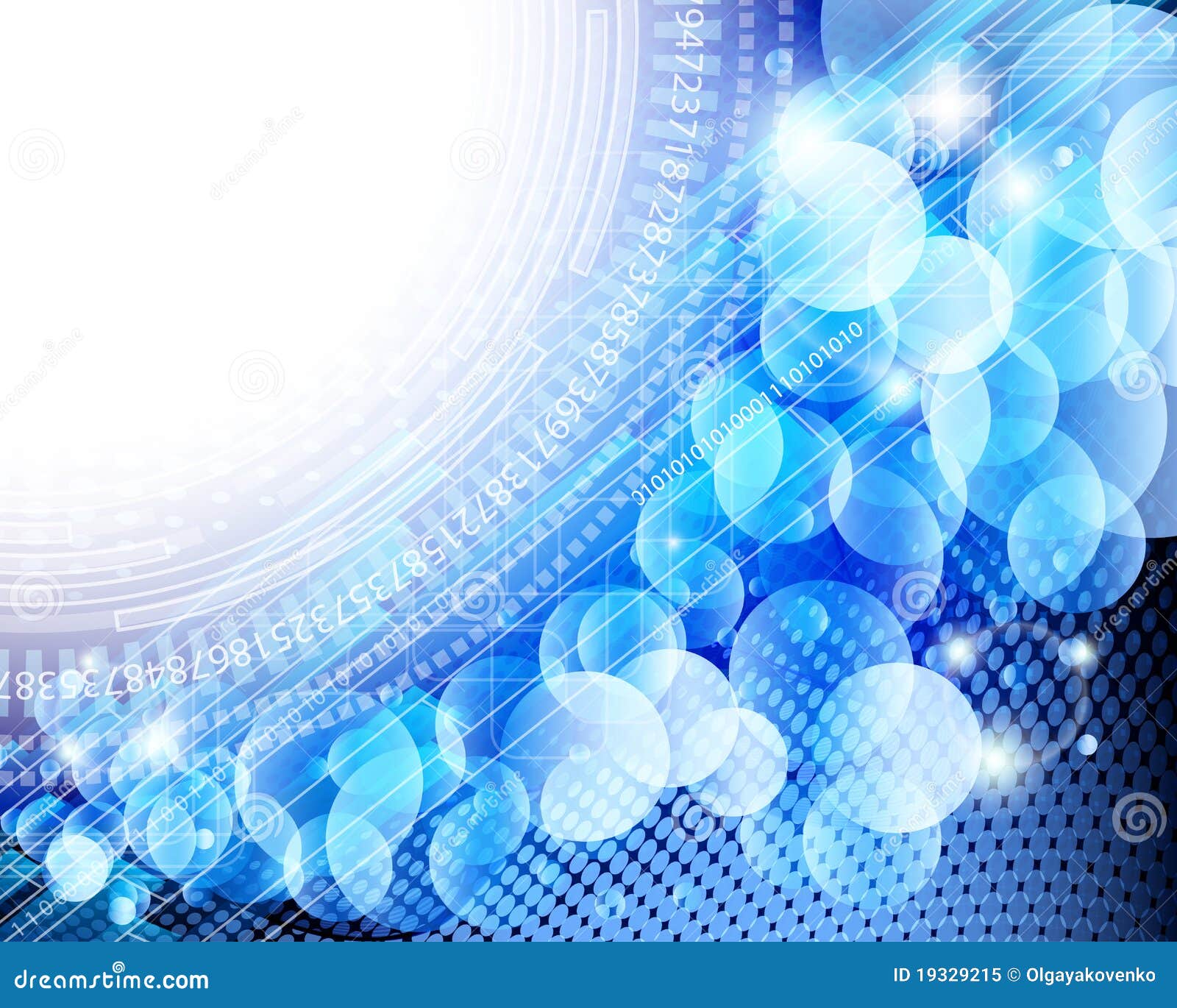 Abstract blue card. stock vector. Illustration of digital - 19329215