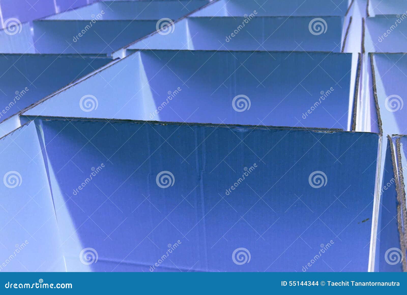 Abstract blue carton boxes stock photo. Image of commercial - 55144344