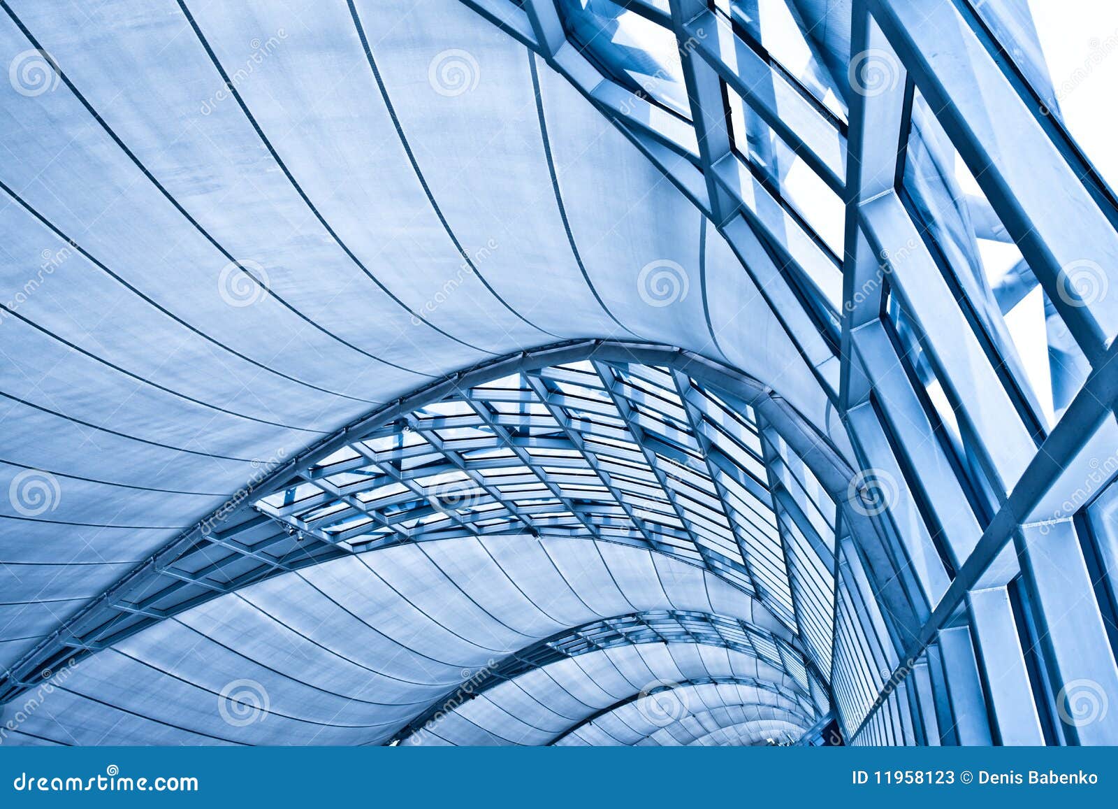 Abstract Blue Ceiling Interior Background Stock Image - Image of ...