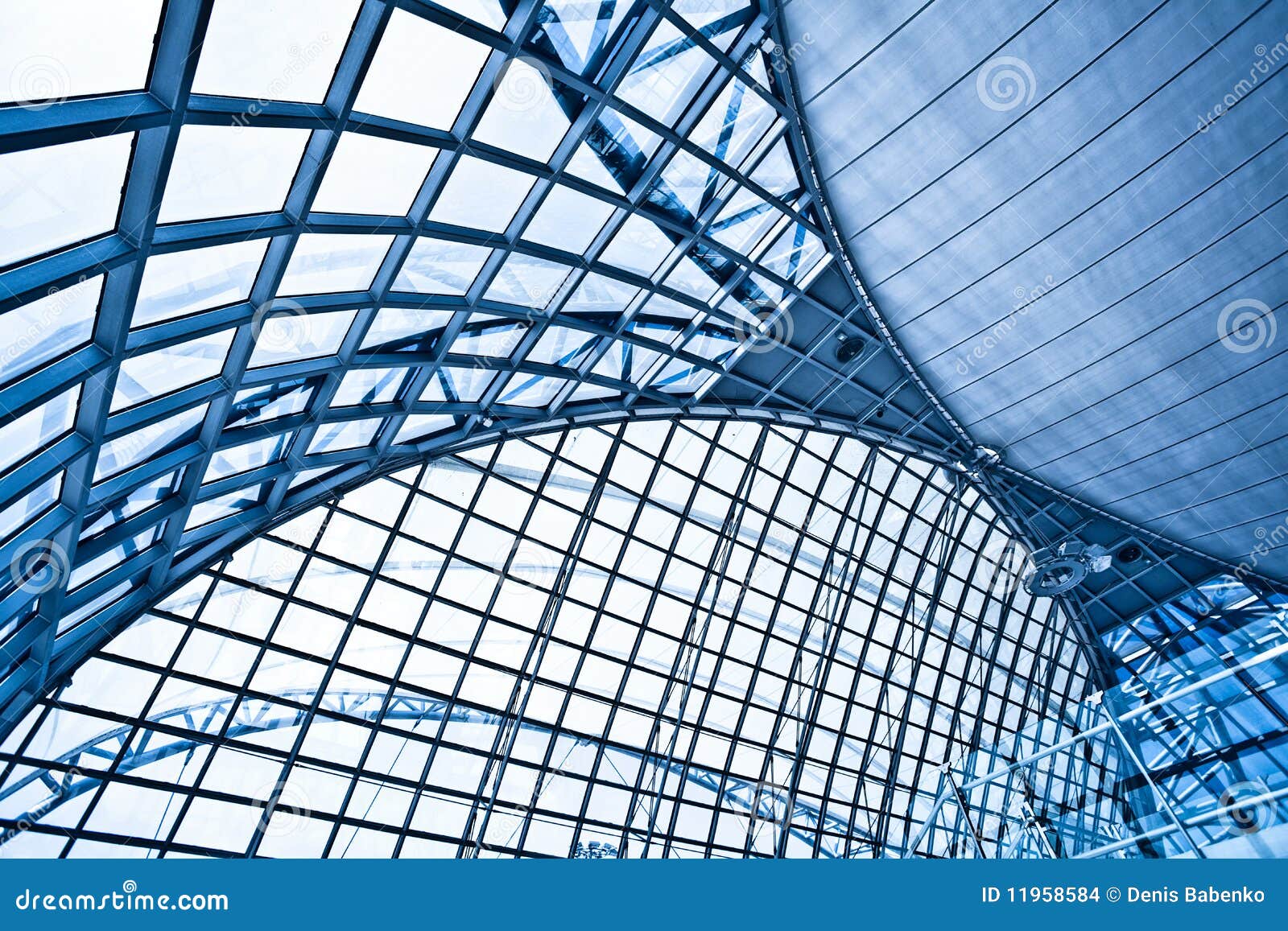 Abstract Blue Ceiling Interior Background Stock Photography ...