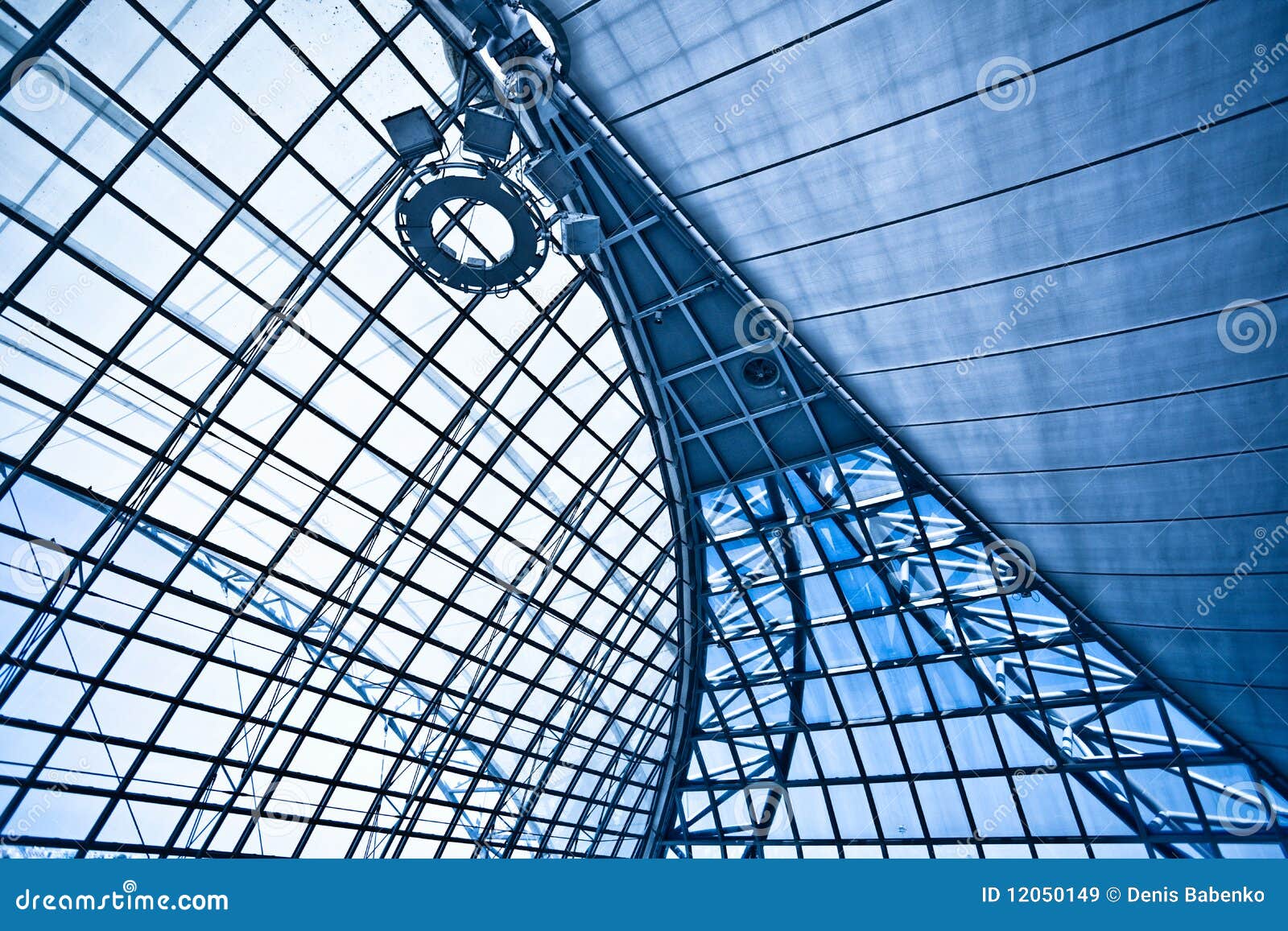 Abstract Blue Ceiling with Lamp Stock Illustration - Illustration of ...