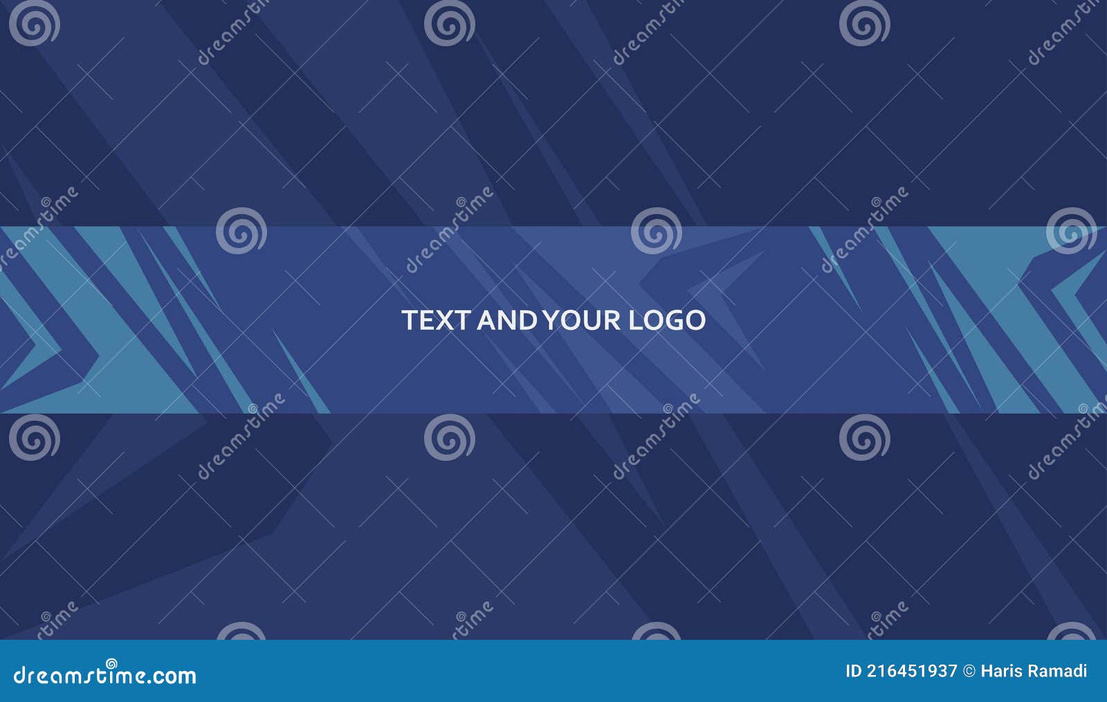 Abstract Blue Channel Banner Template Stock Vector - Illustration of ...