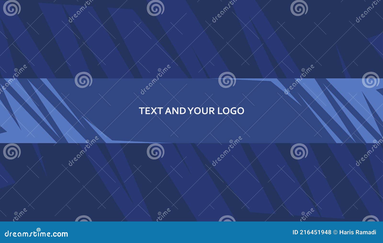 Abstract Blue Channel Banner Template Stock Vector - Illustration of ...