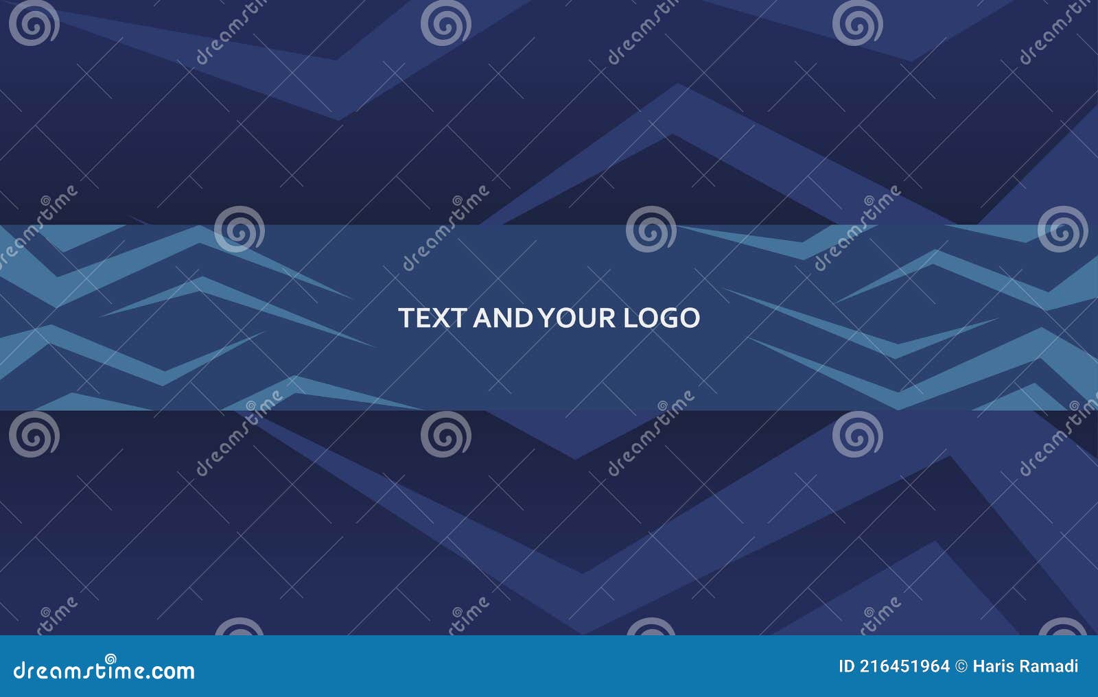 Abstract Blue Channel Banner Template Stock Vector - Illustration of ...