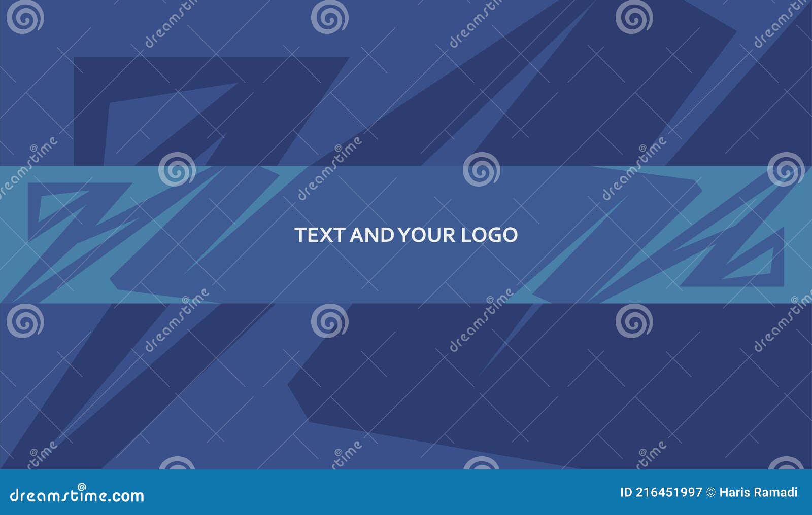 Abstract Blue Channel Banner Template Stock Vector - Illustration of ...