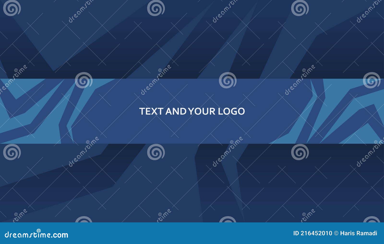 Abstract Blue Channel Banner Template Stock Vector - Illustration of ...