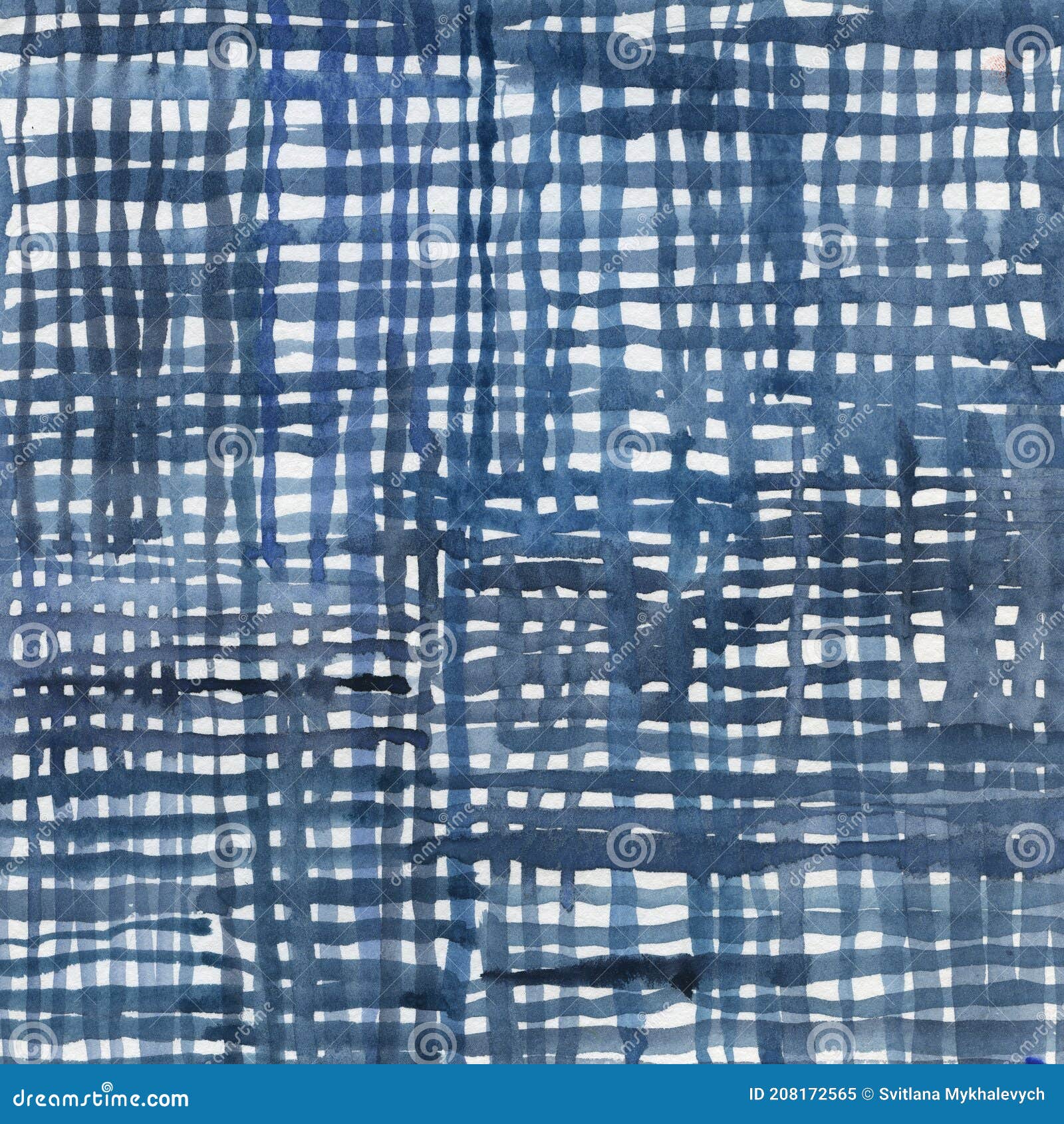 Abstract Blue Check Patterned Wallpaper Stock Illustration ...