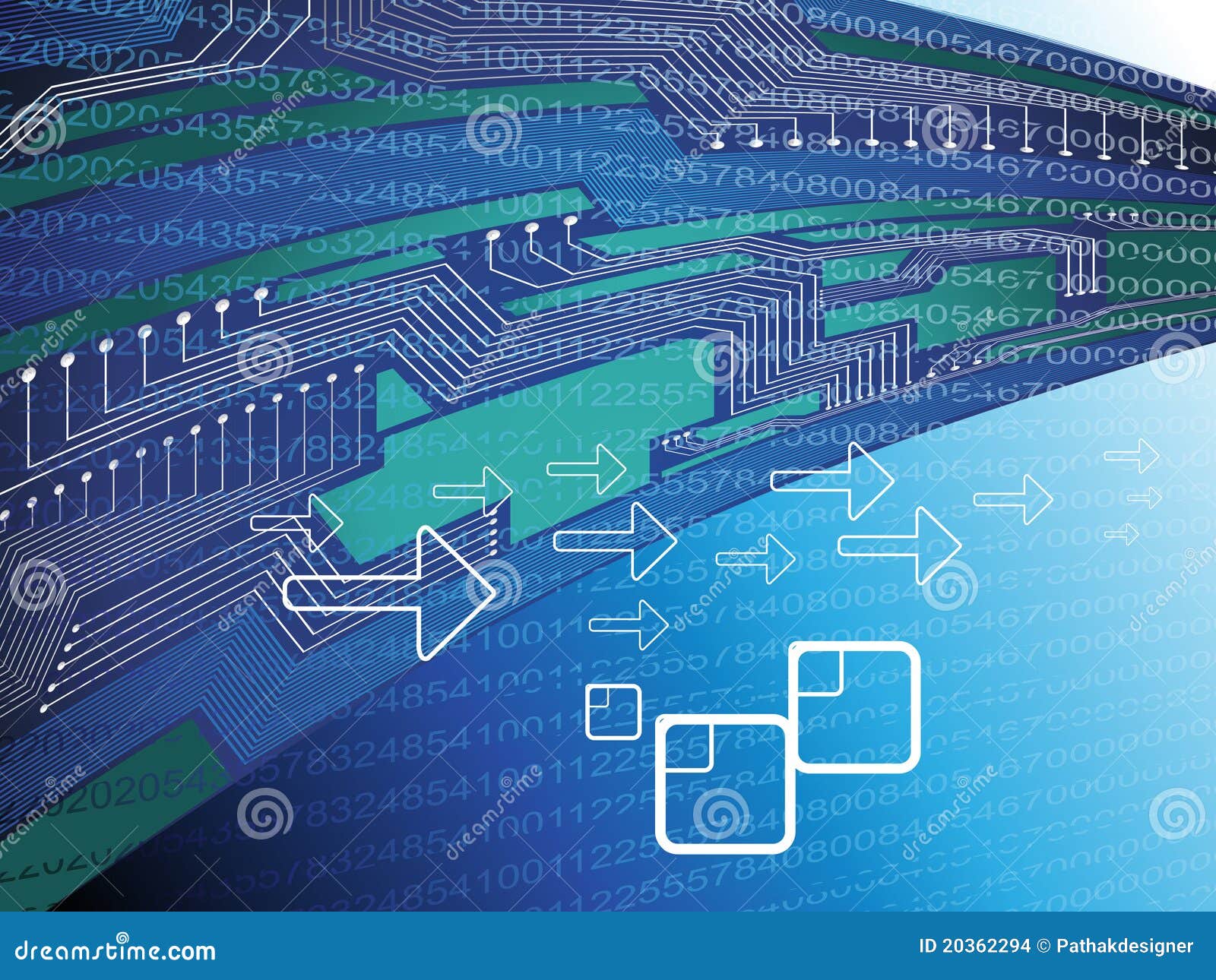 Abstract Blue Chip Digital Design Stock Vector - Illustration of ...