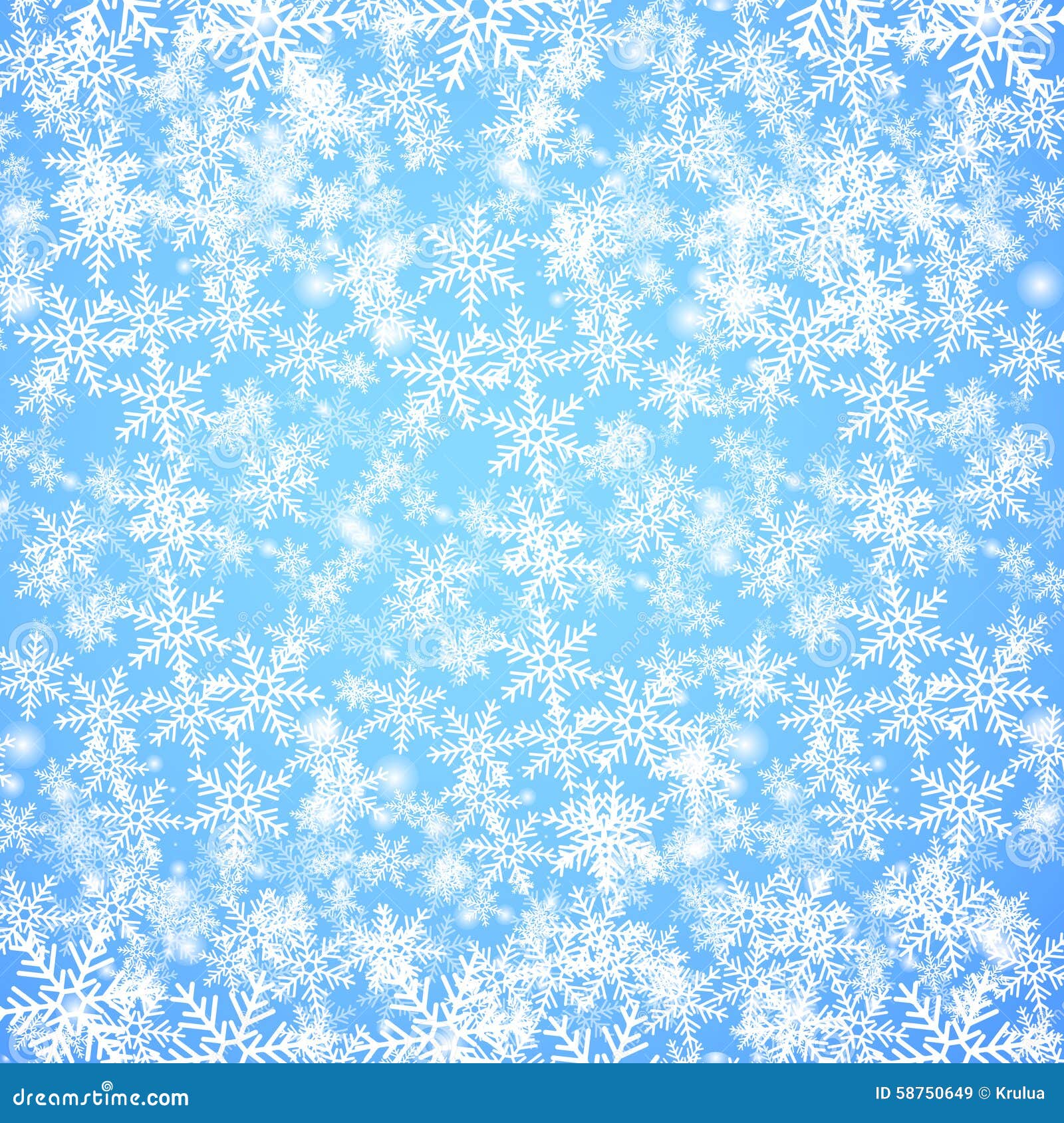 Abstract Blue Christmas Background with Snowflakes Stock Vector ...
