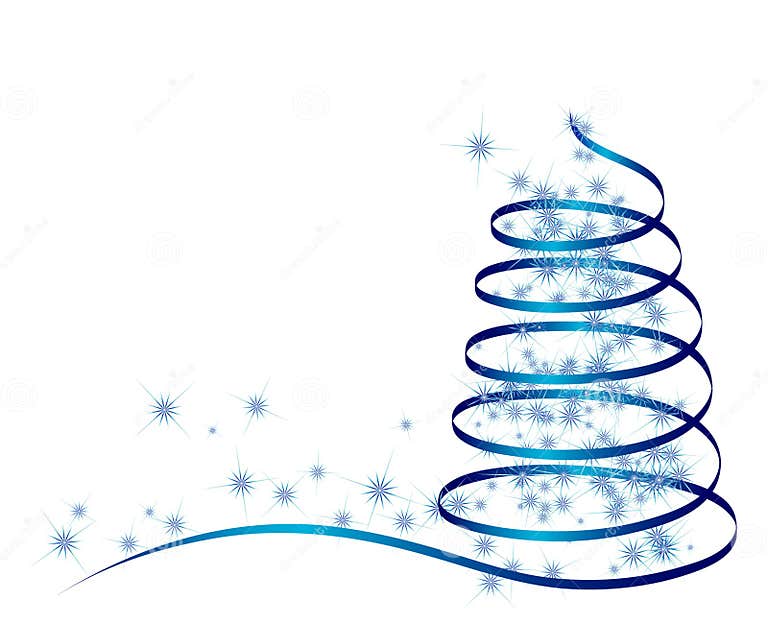Abstract Blue Christmas Tree Stock Vector - Illustration of christmas ...