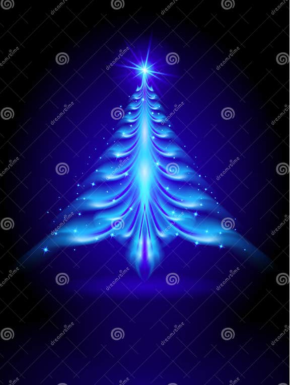 Abstract Blue Christmas Tree Stock Vector - Illustration of graphic ...