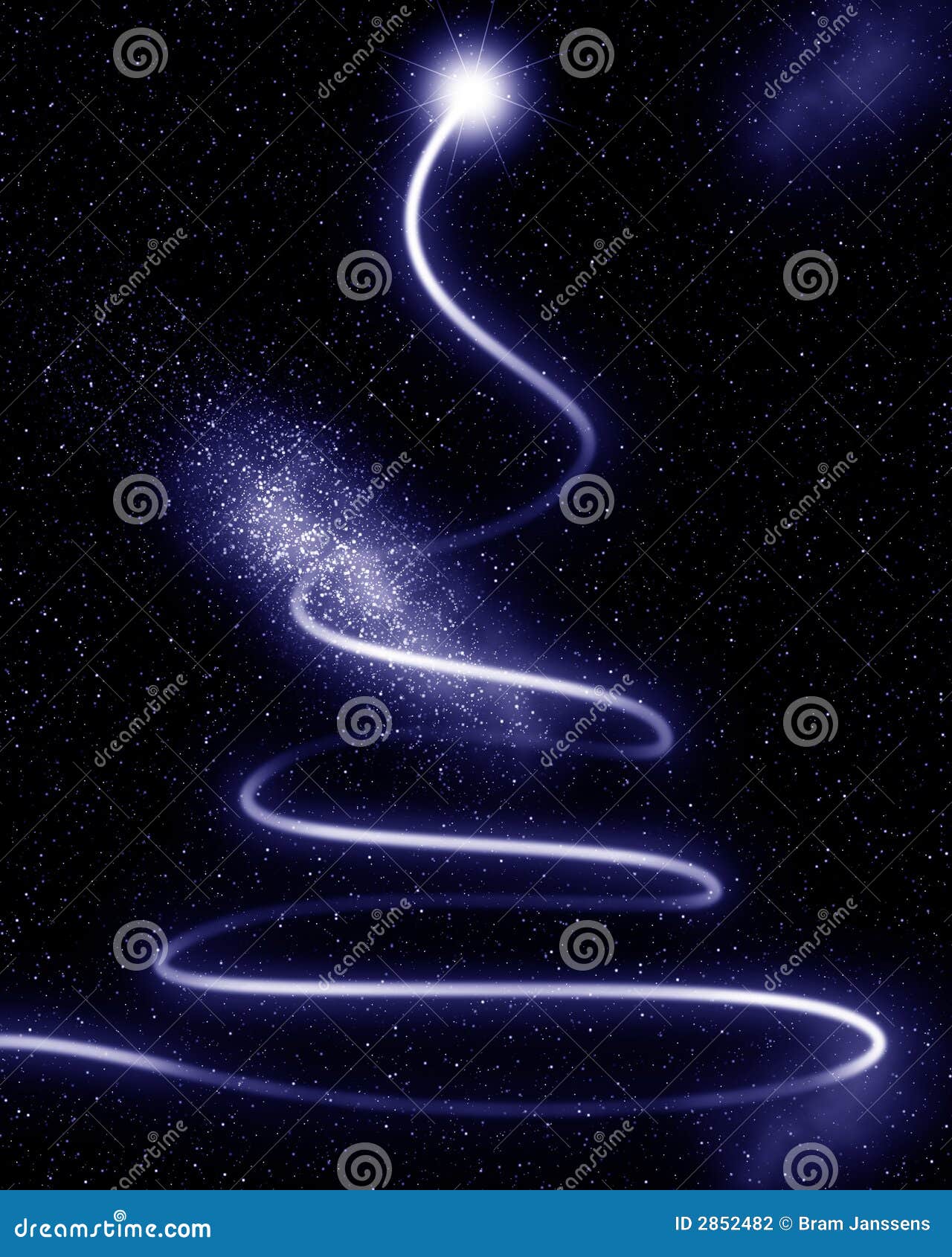 Abstract Blue Christmas Tree Stock Illustration - Illustration of tree ...