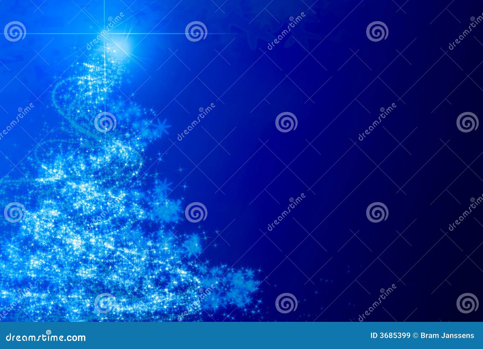 Abstract Blue Christmas Tree Stock Illustration - Illustration of tree ...