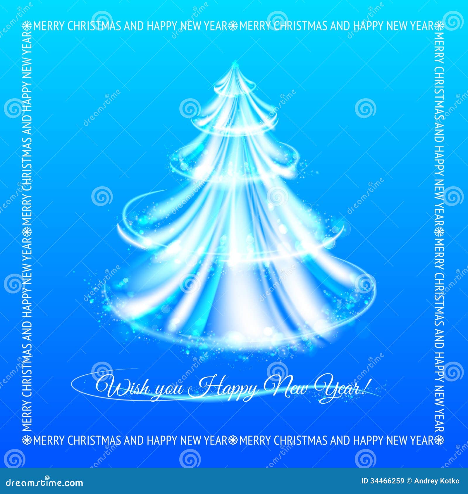 Abstract Blue Christmas Tree Background. Stock Vector - Illustration of ...