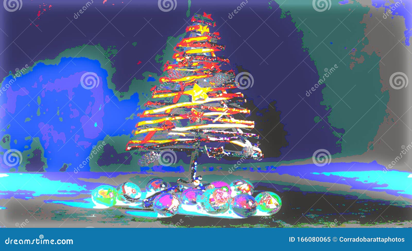 An Abstract Blue Christmas Tree Stock Image - Image of claus ...