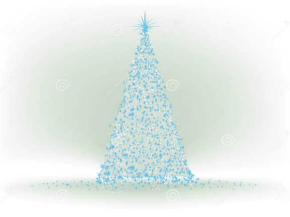 Abstract Blue Christmas Tree. EPS 8 Stock Vector - Illustration of ...