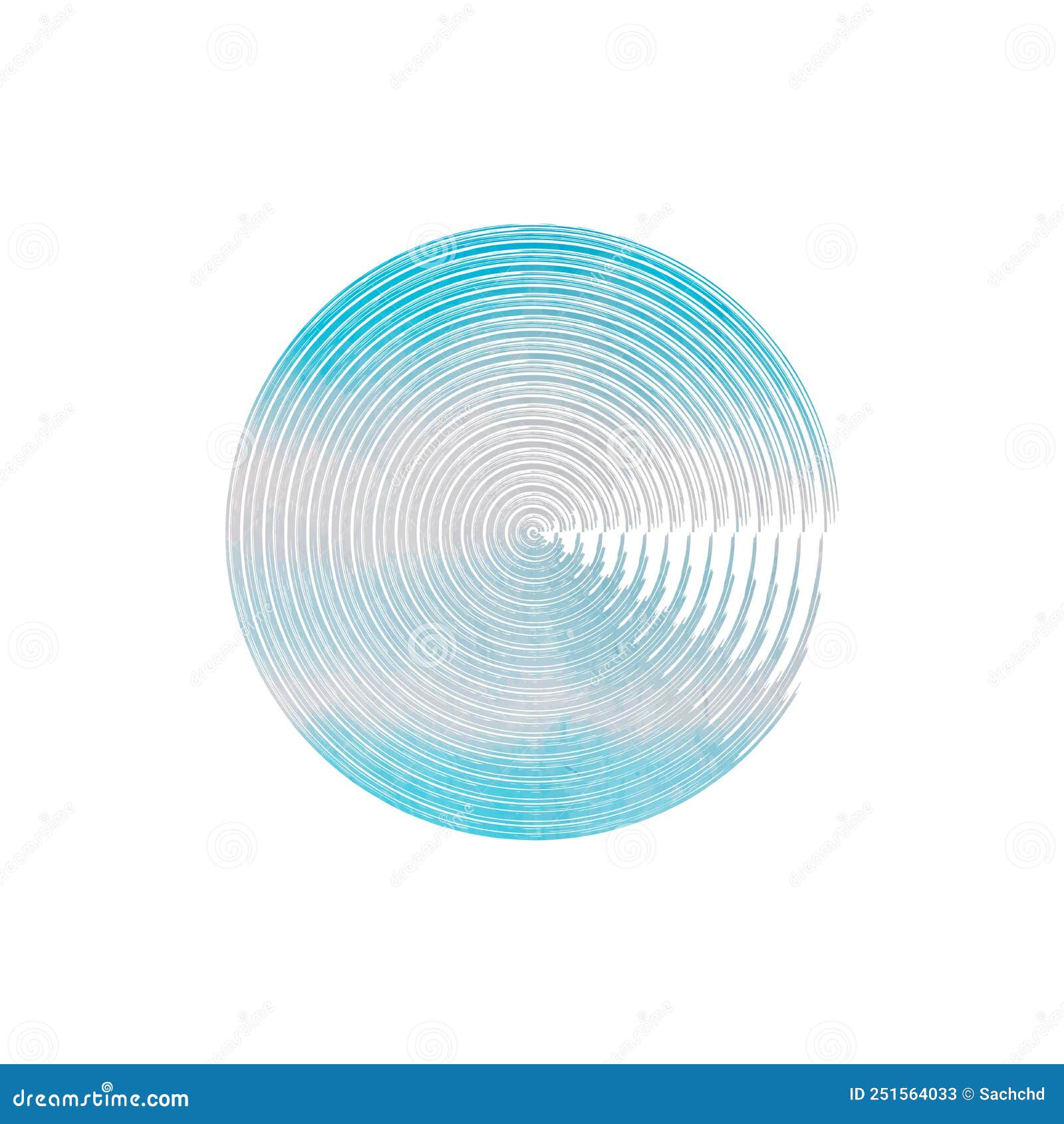 Abstract Blue Circle Background Stock Vector - Illustration of rotation ...