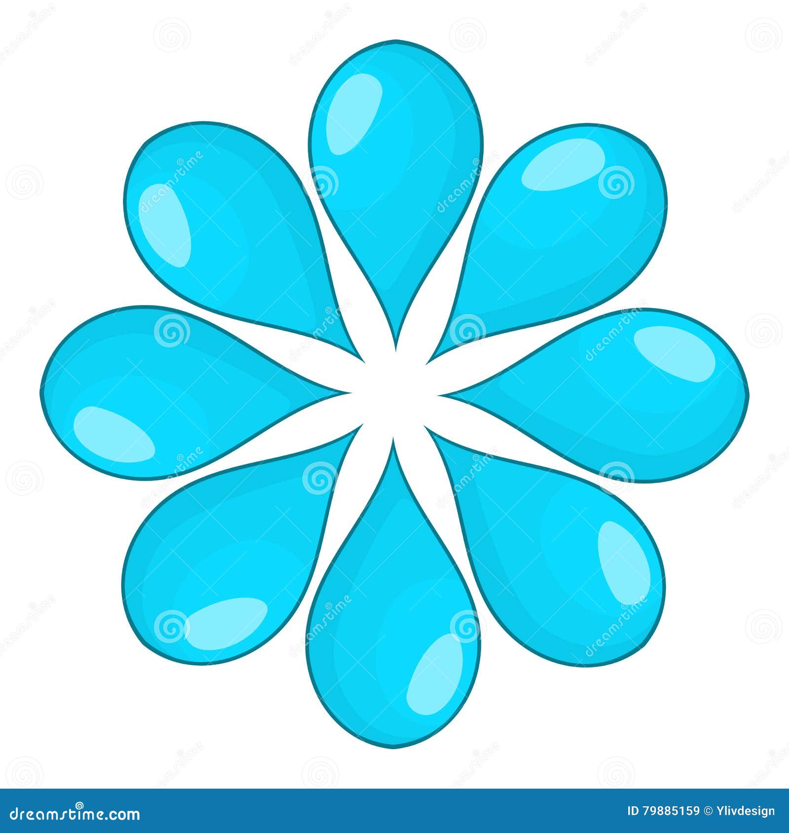 Abstract Blue Circle Icon, Cartoon Style Stock Vector - Illustration of ...