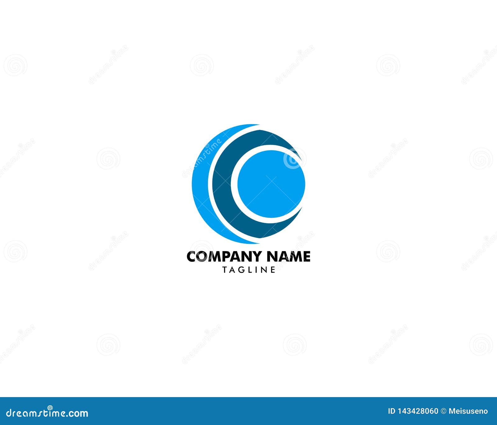 Abstract blue circle logo stock vector. Illustration of background ...