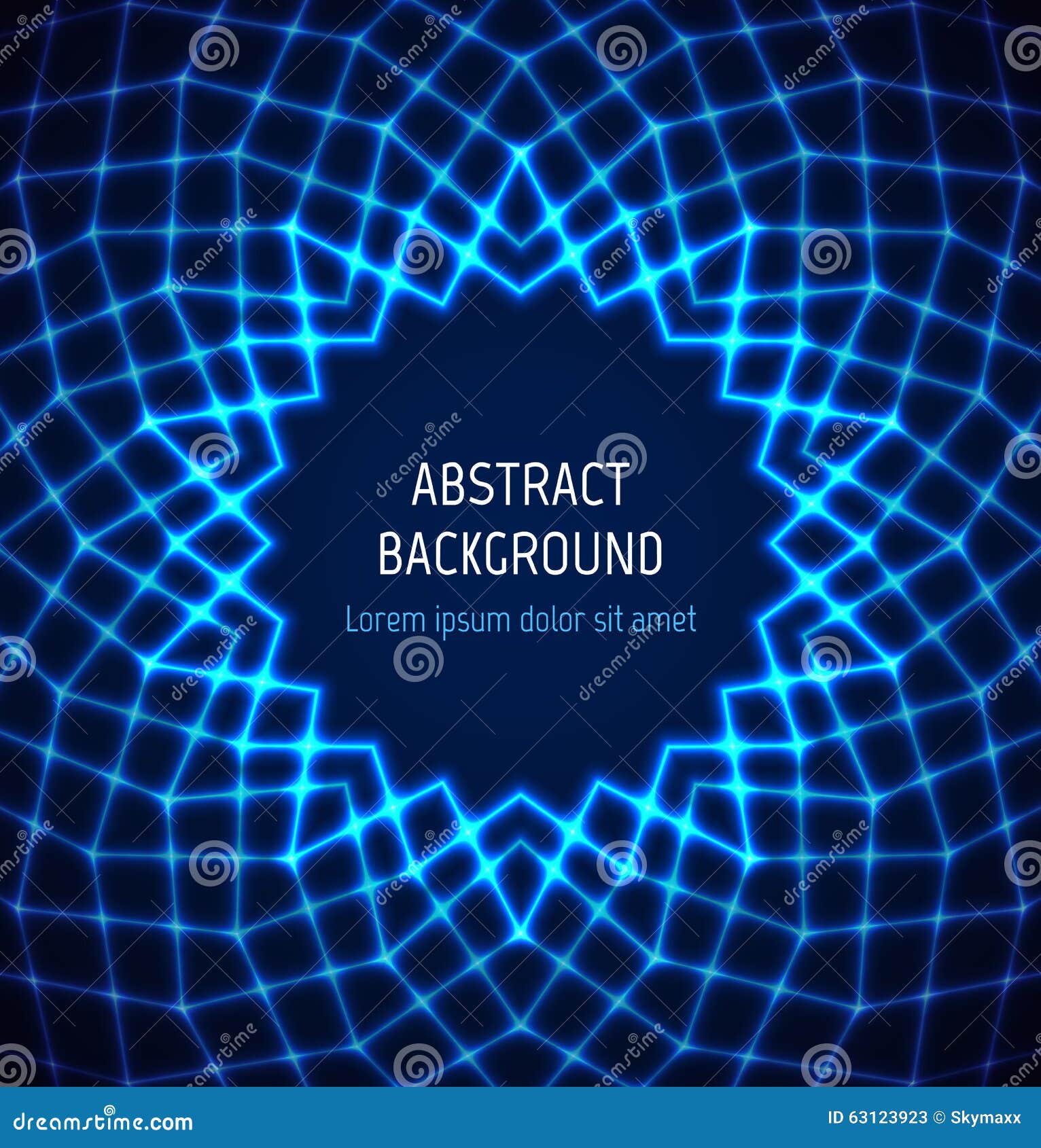 Abstract Blue Circle Polygonal Border Background Stock Vector ...