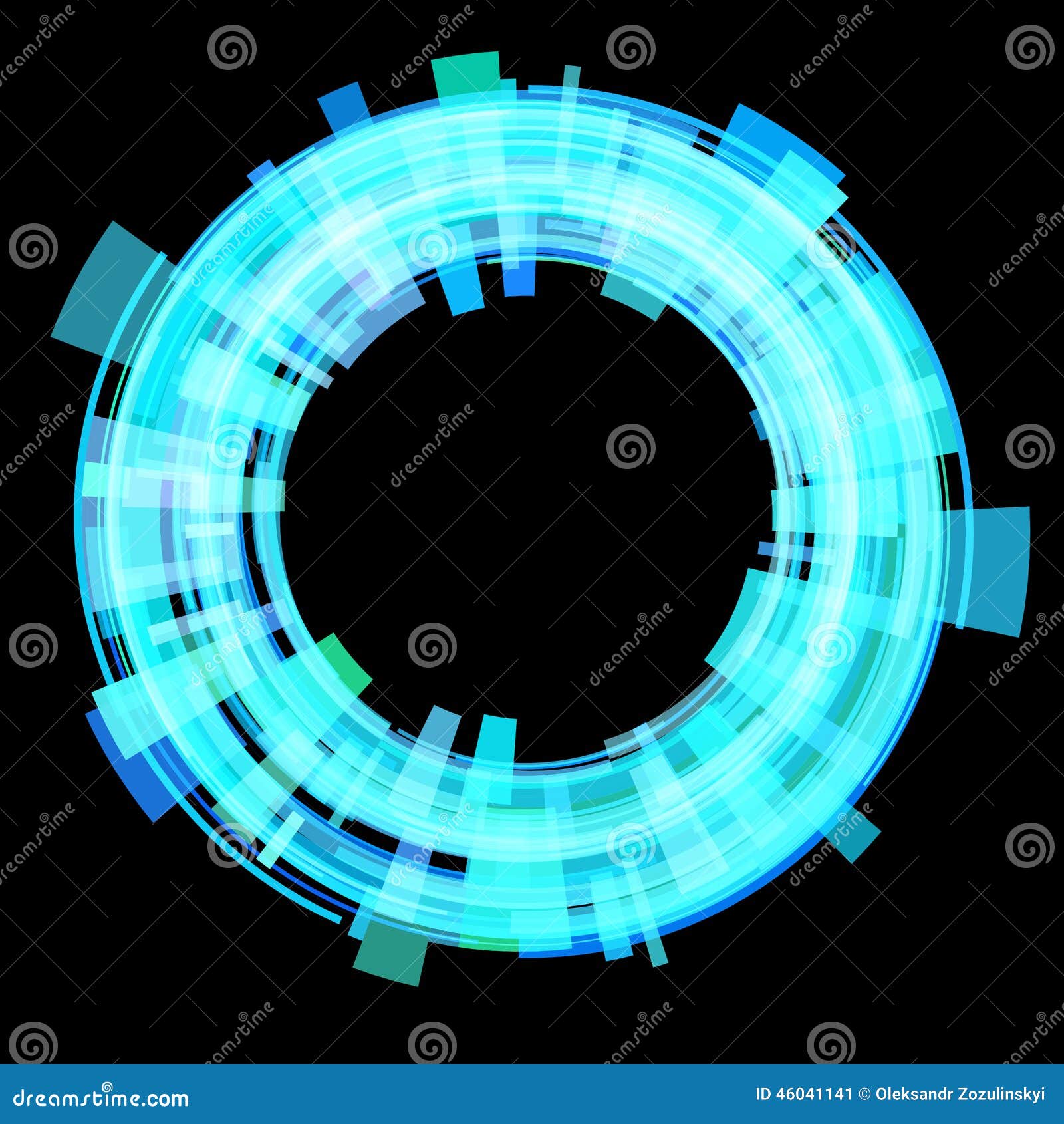 Abstract Blue Circle. Raster Stock Illustration - Illustration of blue ...