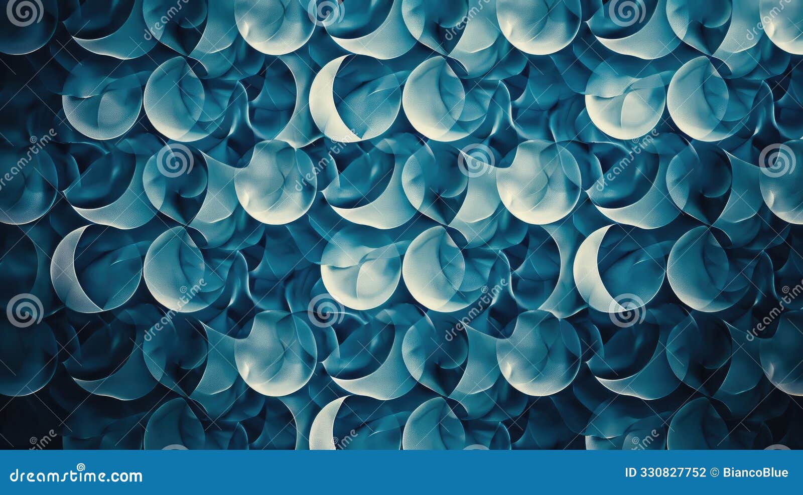 Abstract Blue Circle Repetitive Pattern Polygon Geometry in Background ...