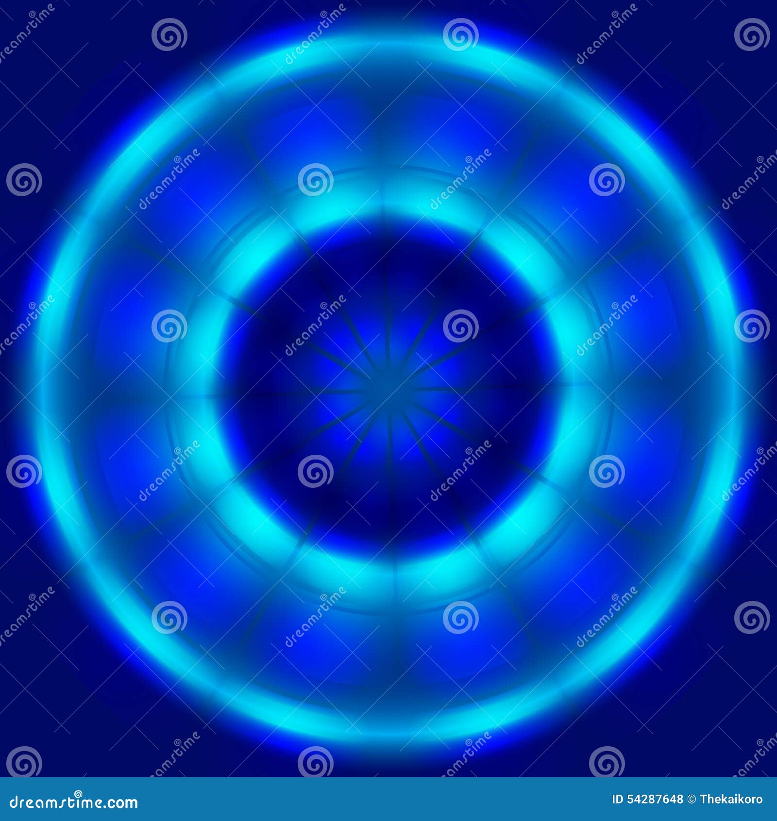 Abstract Blue Circle Spin and Move Technology Background Stock Vector ...