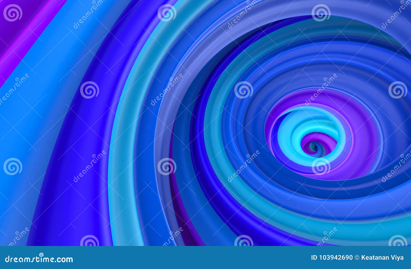 Abstract Blue Circle Swirl Background Stock Illustration - Illustration ...