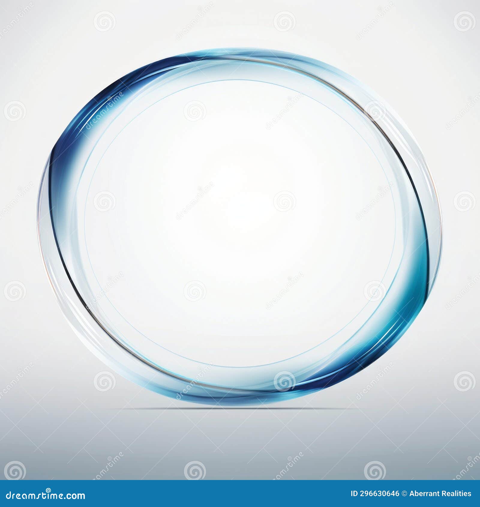An Abstract Blue Circle on a White Background Stock Illustration ...