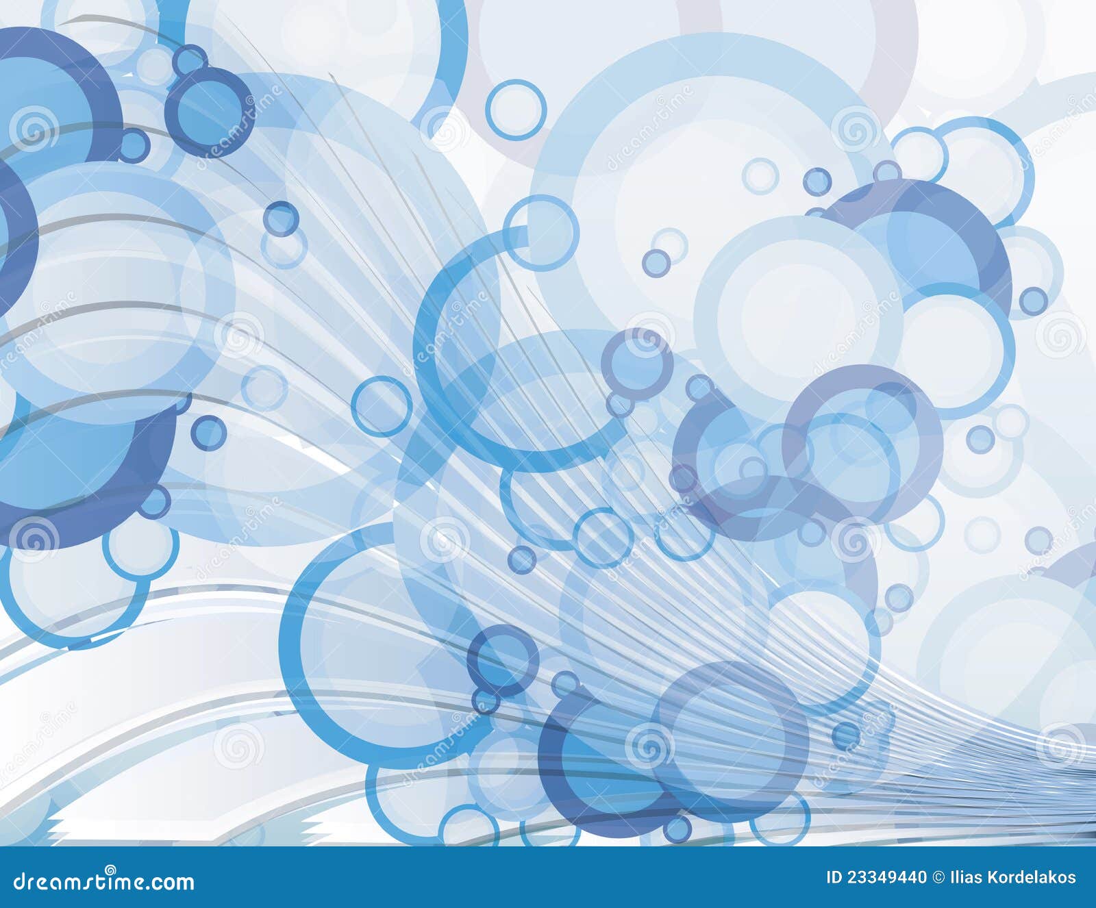 Abstract blue circles stock illustration. Illustration of round - 23349440