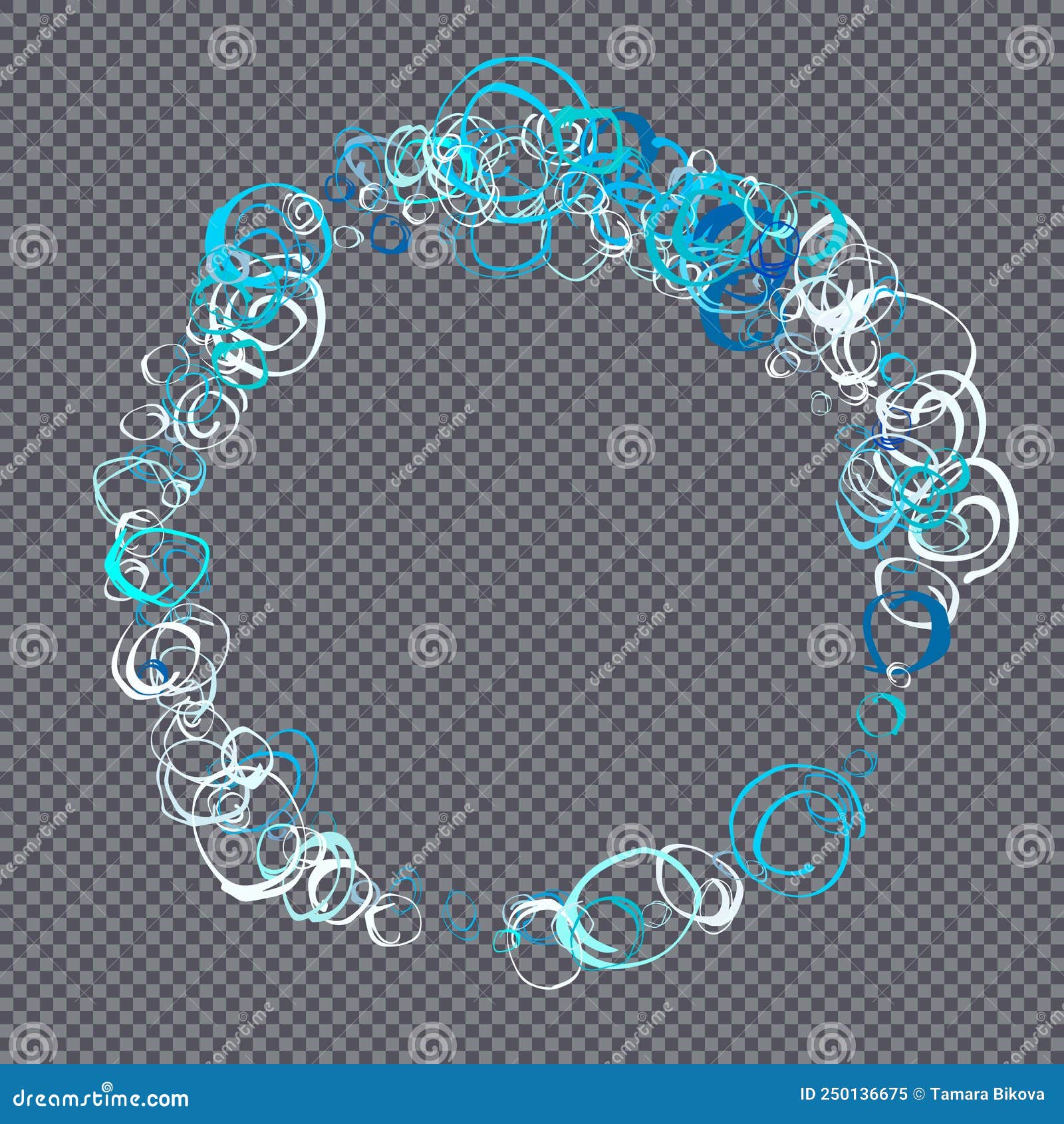 Abstract Blue Circles Forms Color Round Pattern Stock Vector ...