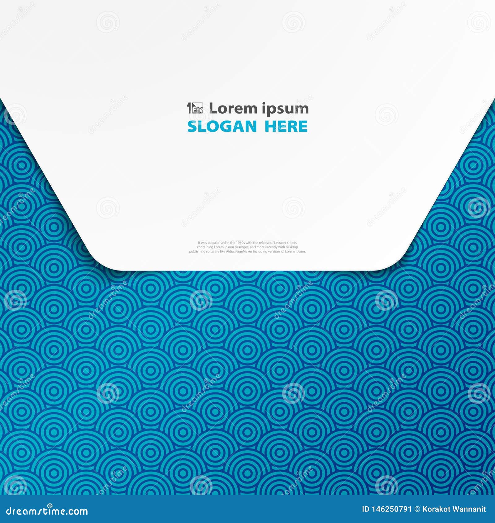 Abstract Blue Circles Geometric Cover Design Envelope of Pattern ...