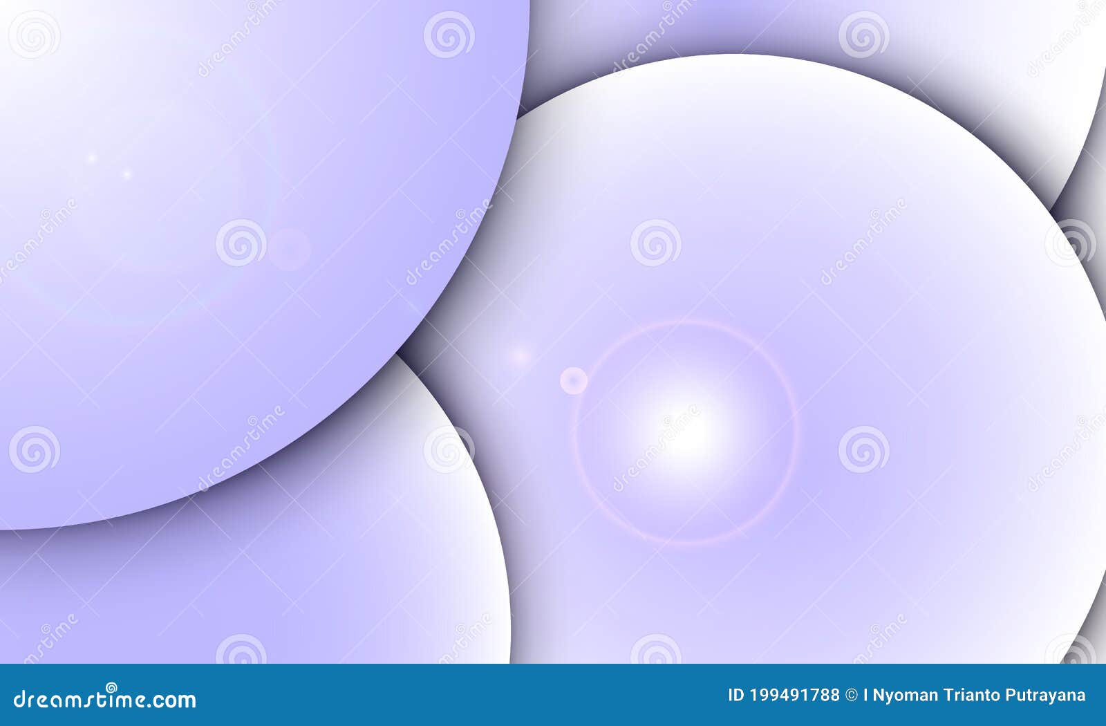 Abstract Blue Circles Overlapping Layer Background with Lighting Flare ...