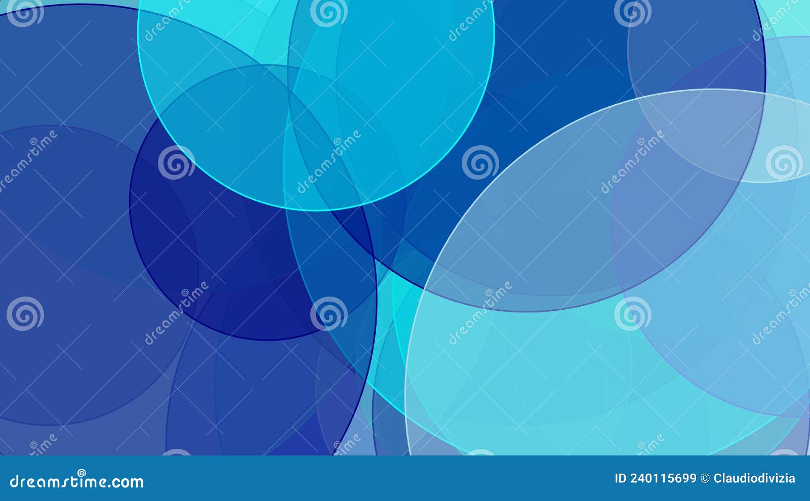 Abstract Blue Circles Overlay with White Background Stock Illustration ...
