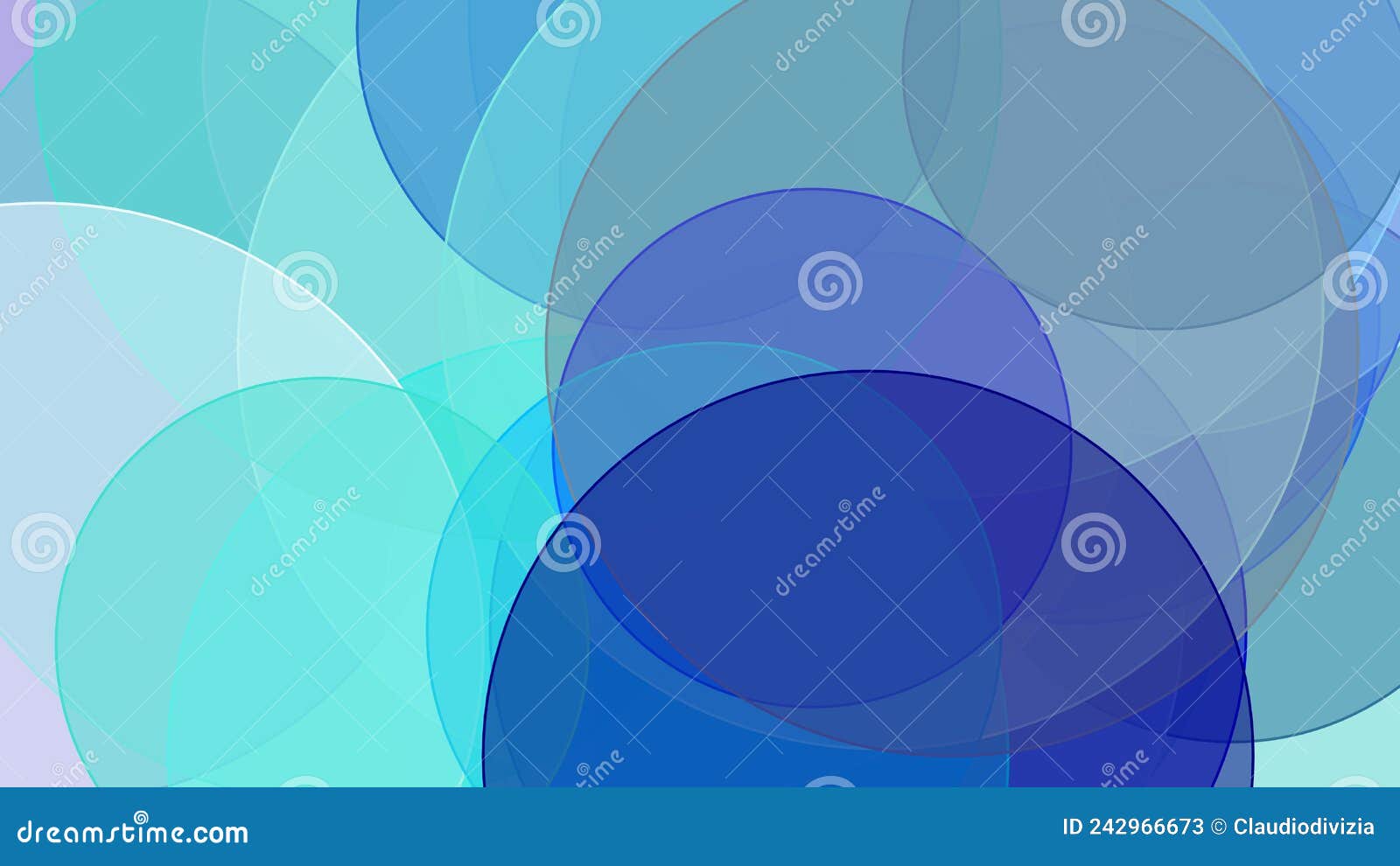 Abstract Blue Circles Overlay with White Background Stock Illustration ...