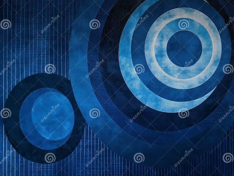 Abstract Blue Circular Pattern Stock Photo - Image of decorative ...
