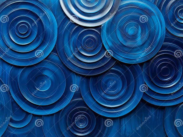 Abstract Blue Circular Pattern Stock Photo - Image of unique, radial ...