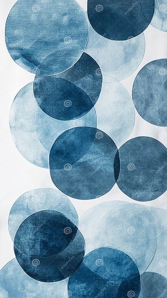 Abstract Blue Circular Pattern on White Background Stock Illustration ...
