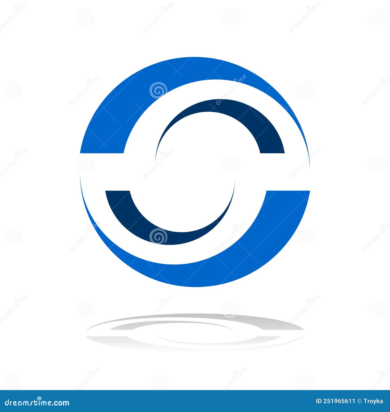 Abstract Blue Circular Rotation Icon. Element for Design Stock Vector ...