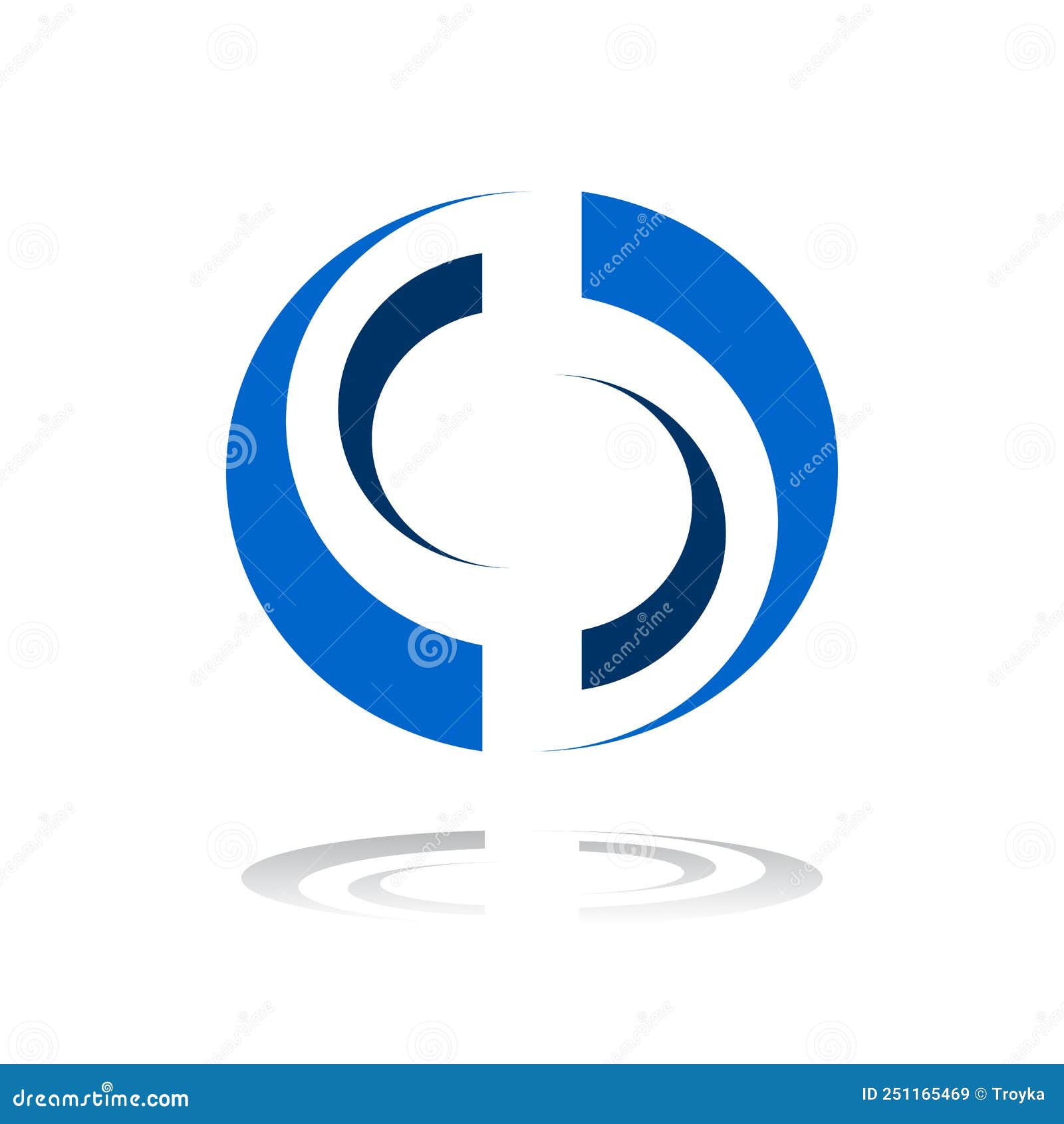 Abstract Blue Circular Rotation Icon. Element for Design Stock Vector ...