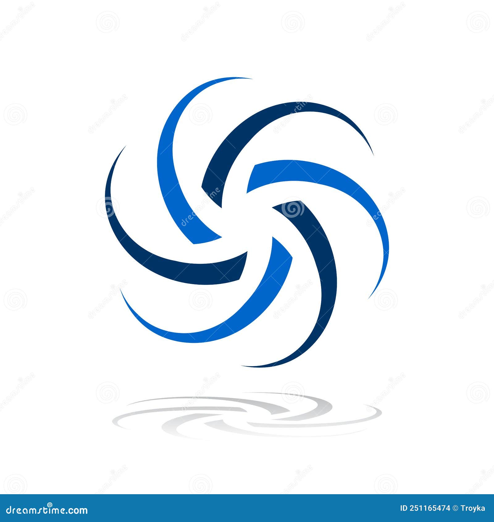 Abstract Blue Circular Rotation Icon. Element for Design Stock Vector ...