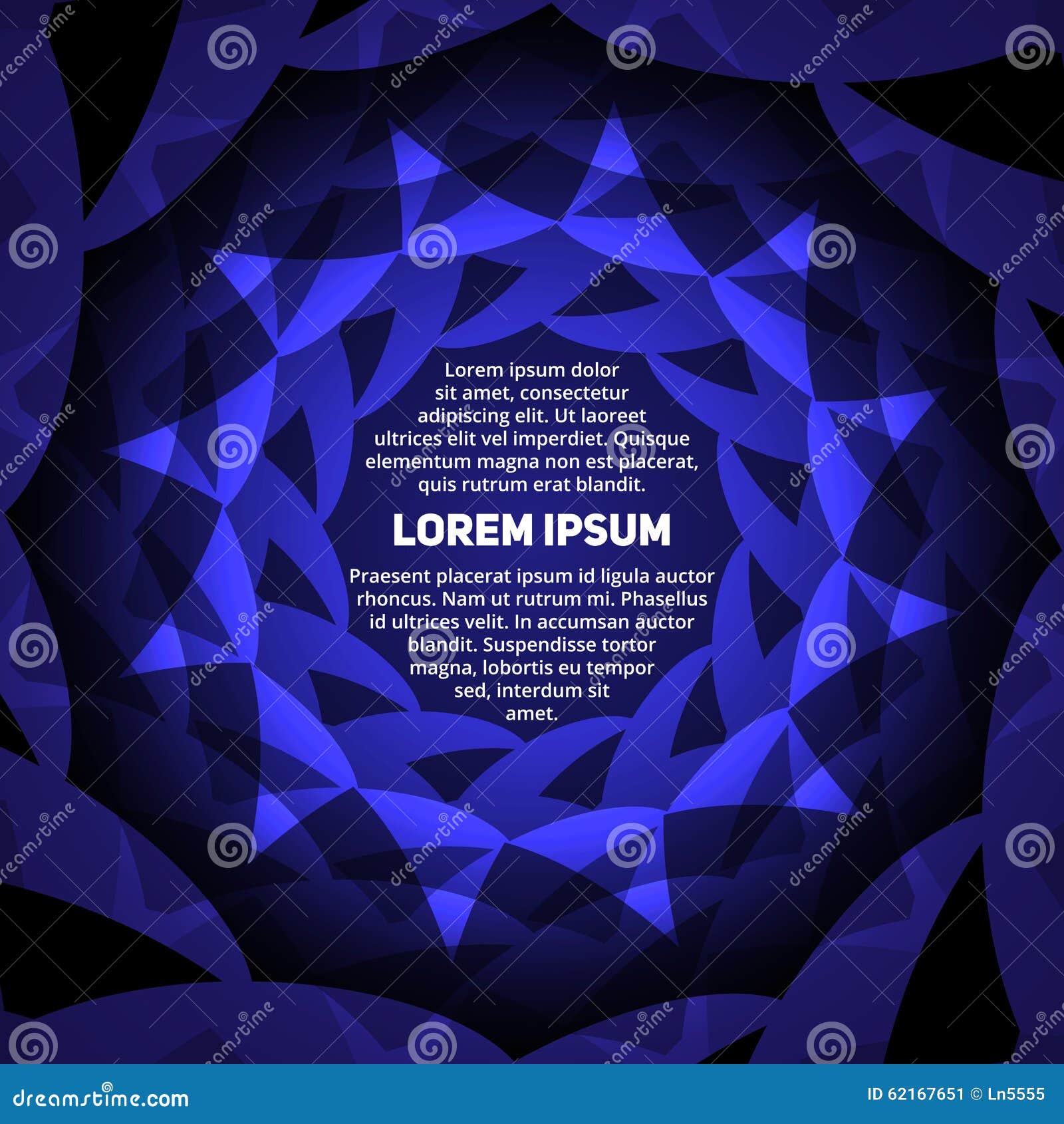 Abstract Blue Circular Text Layout Stock Vector - Illustration of ...