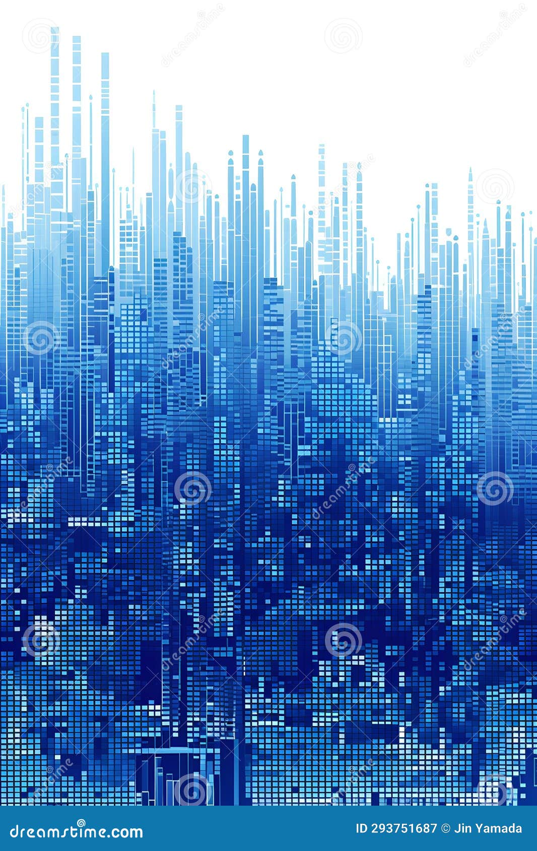 Abstract Blue City Background. Vector Illustration. Eps 10 Vector File ...