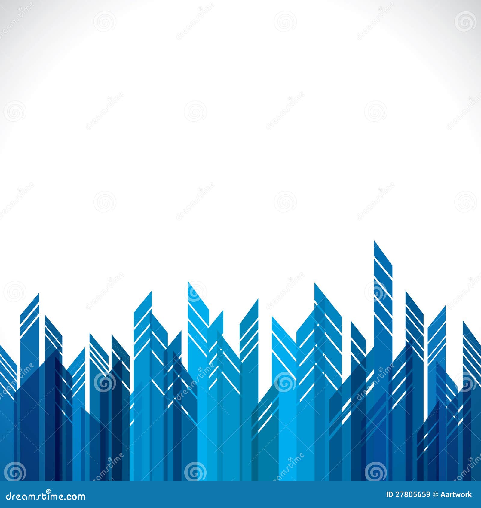 Abstract Blue City Building Stock Vector - Illustration of architect ...
