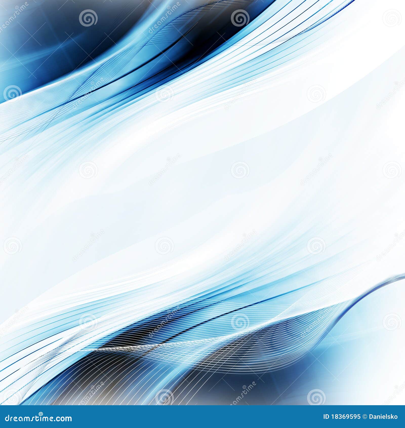 Abstract Blue Clean Background with Copyspace Stock Illustration ...